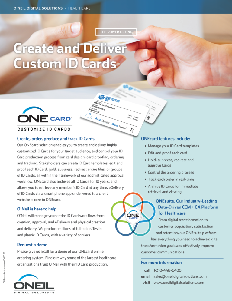 ONEcard: Healthcare - O'Neil Digital Solutions